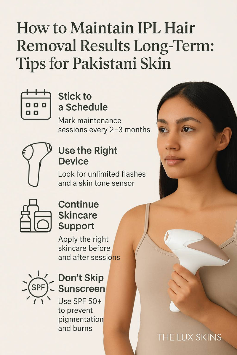 How to Maintain IPL Hair Removal Results Long-Term (For Pakistani Skin) – The Lux Skins